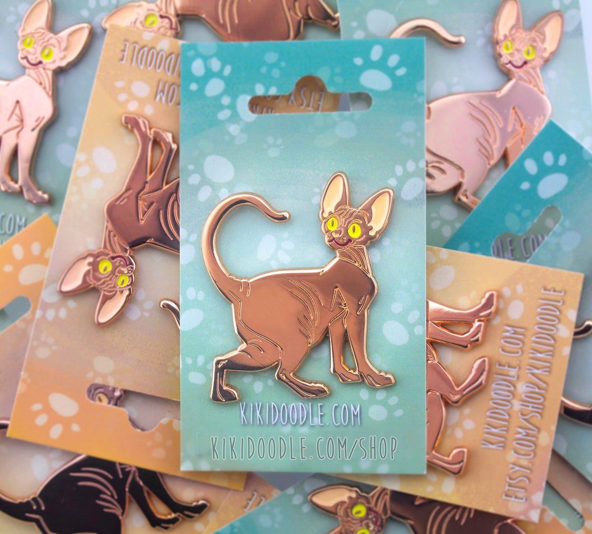 Wrinkle Sphynx - Hard Enamel Pin– KikiDoodle