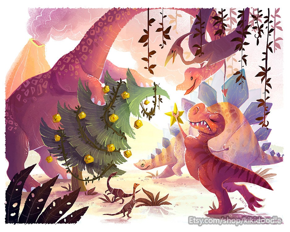 Christmas Dinosaurs!– KikiDoodle